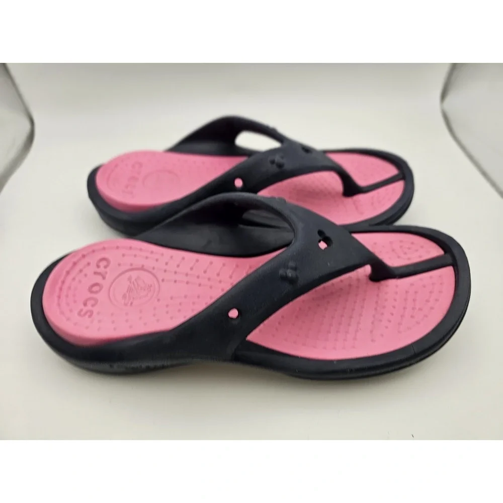 CROCS | Shoes | Crocs Disney Mickey Mouse Pink Sandals Flip Flop Size W ...